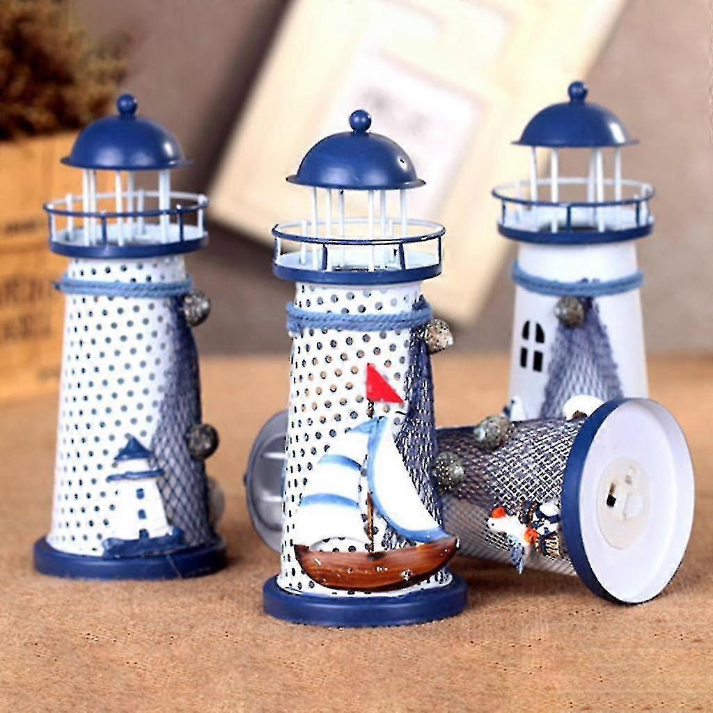 Lighthouse with Color Changing LED Light Battery Powered Lighthouse ...