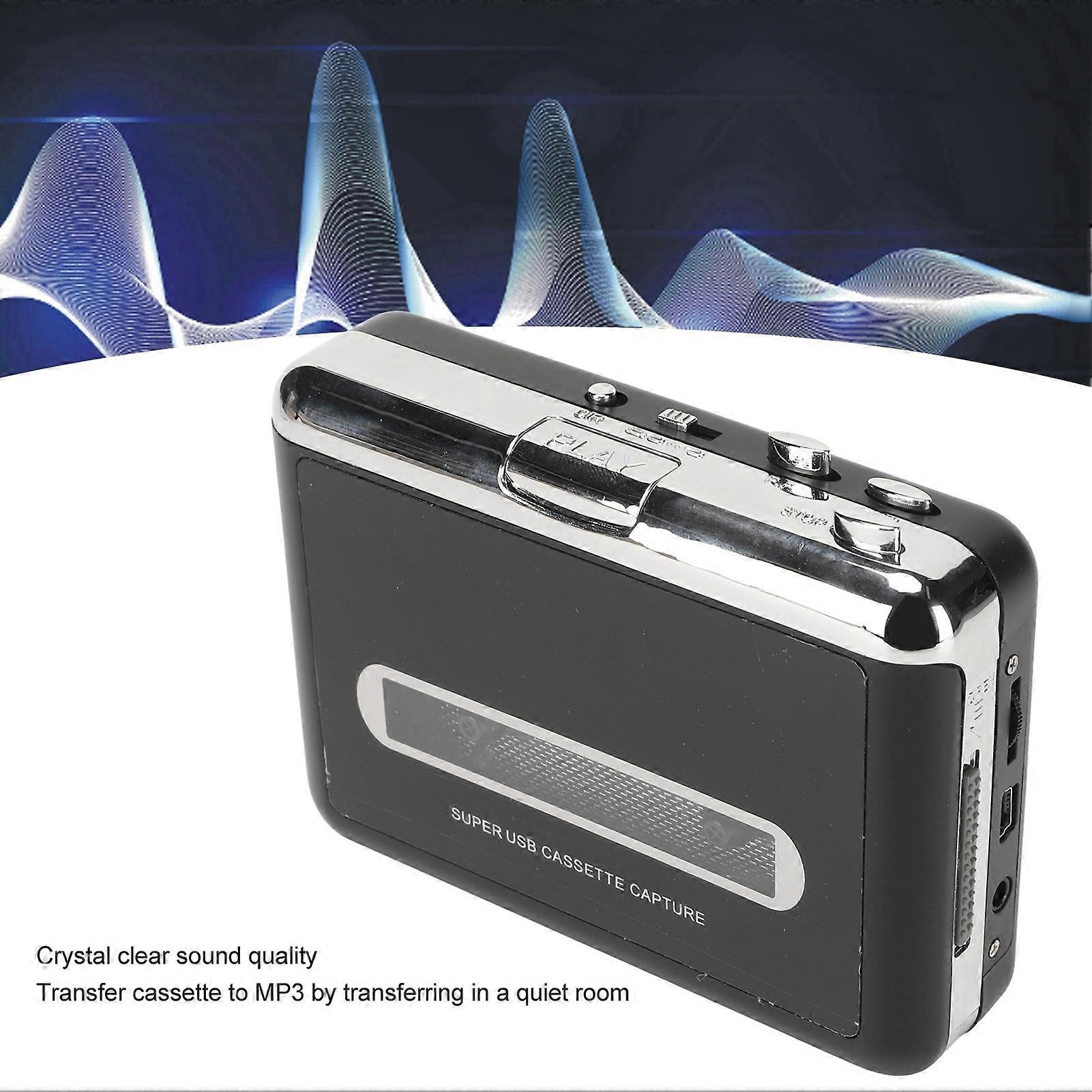 Cassette to MP3 Converter Retro HiFi Stereo USB Cassette Tape Player ...