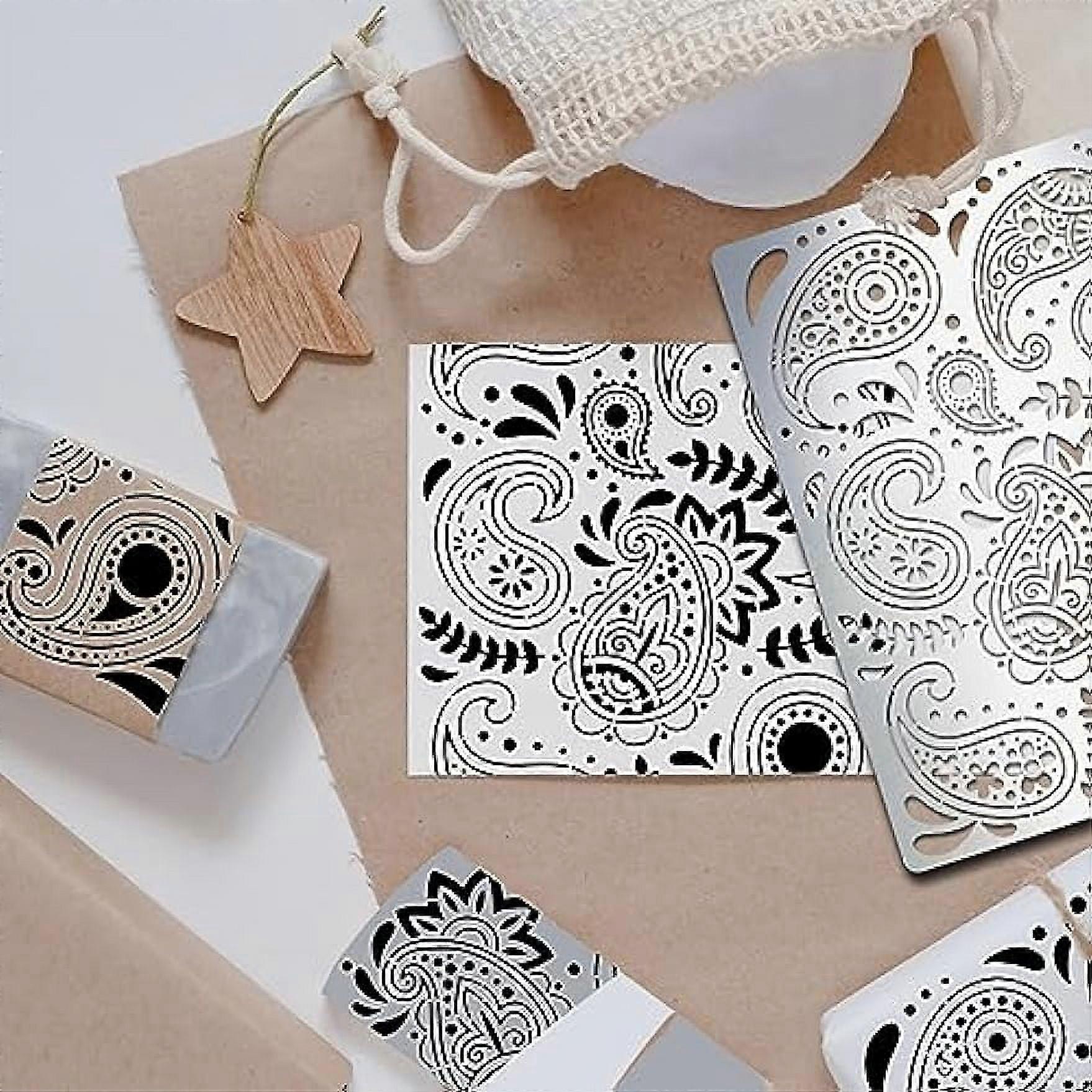 Paisley Metal Stencil Journaling Metal Stencils Vintage Paisley Leaves ...
