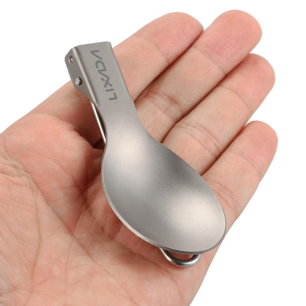 New Lightweight Titanium Flatware Set Folding Spork Spoon Water Cup Mug ...