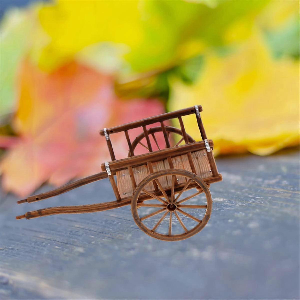 Cart Model Miniature Cart Fairies Figurines Miniature Wheel Toddler ...