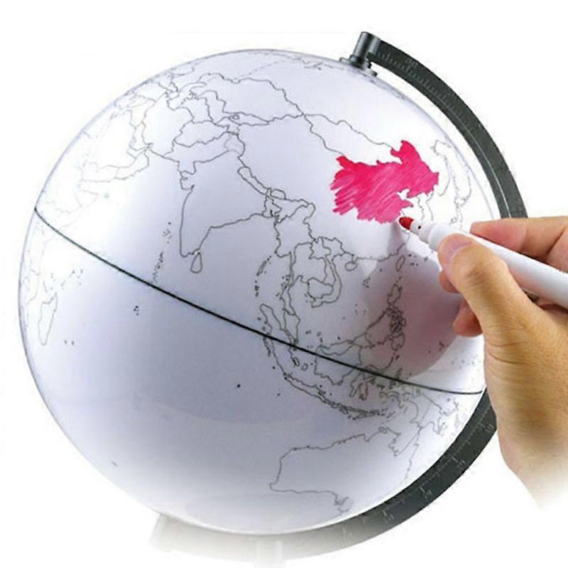 Paintable and Erasable Globe Model Plastic Erasing World Map Drawing ...
