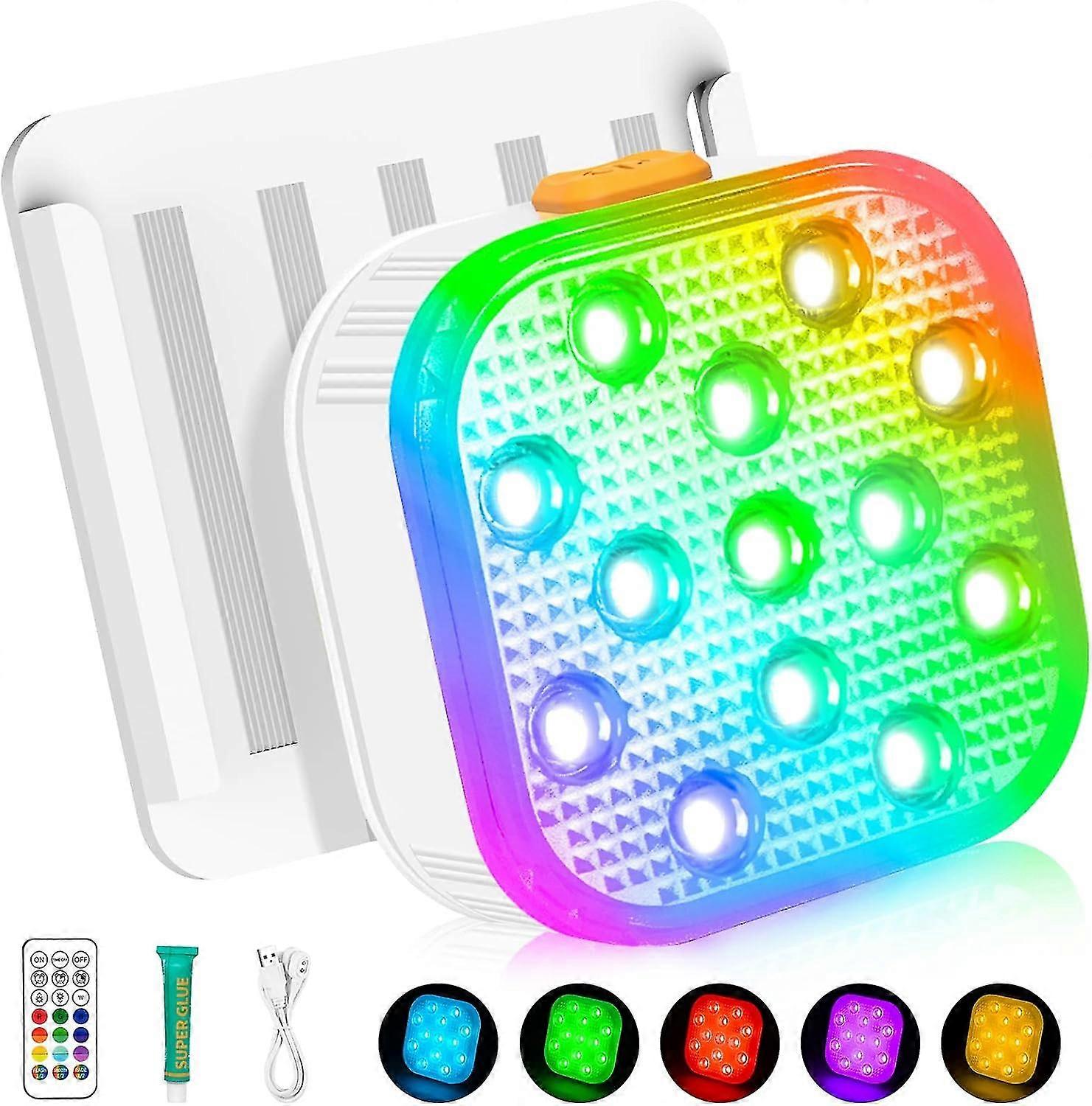 Rechargeable Submersible LED Pool Lights with Remote, Waterproof Underwater Charging Battery ...