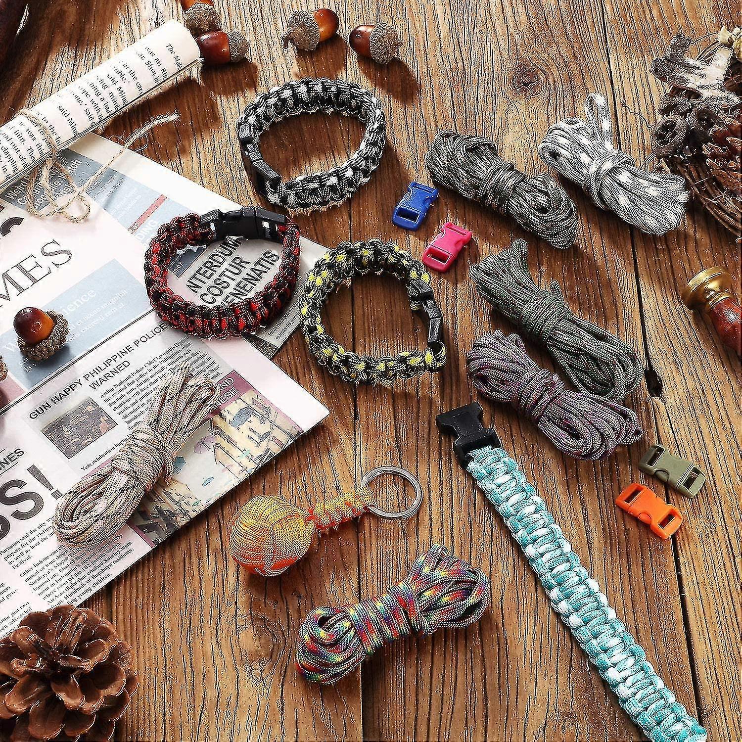 28 Colors 10 Feet Paracord Cord 550 Multifunction Paracord Ropes ...