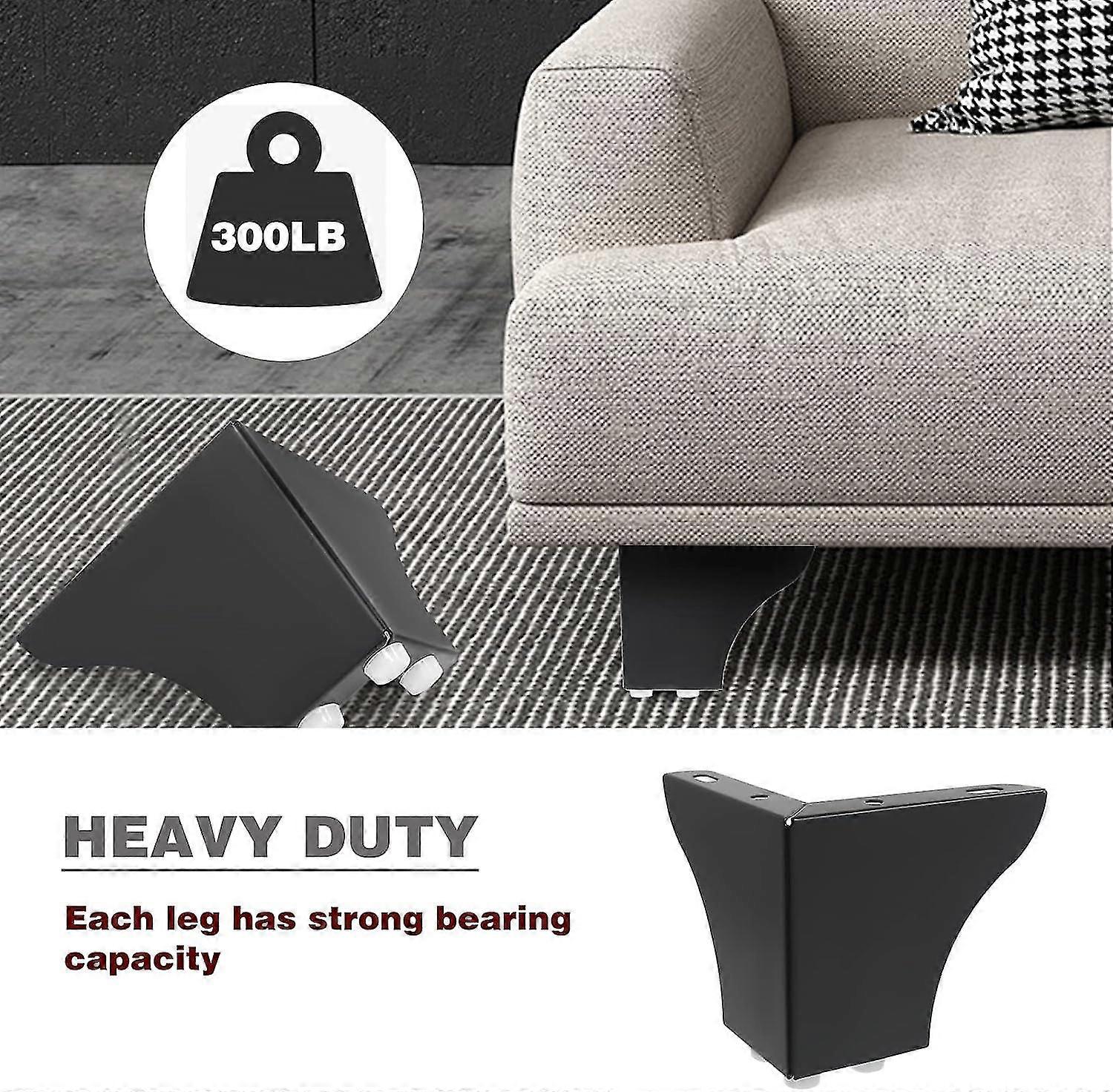 4 Pcs Metal Furniture Legs,10cm Height Sofa Legs,Modern Triangle ...