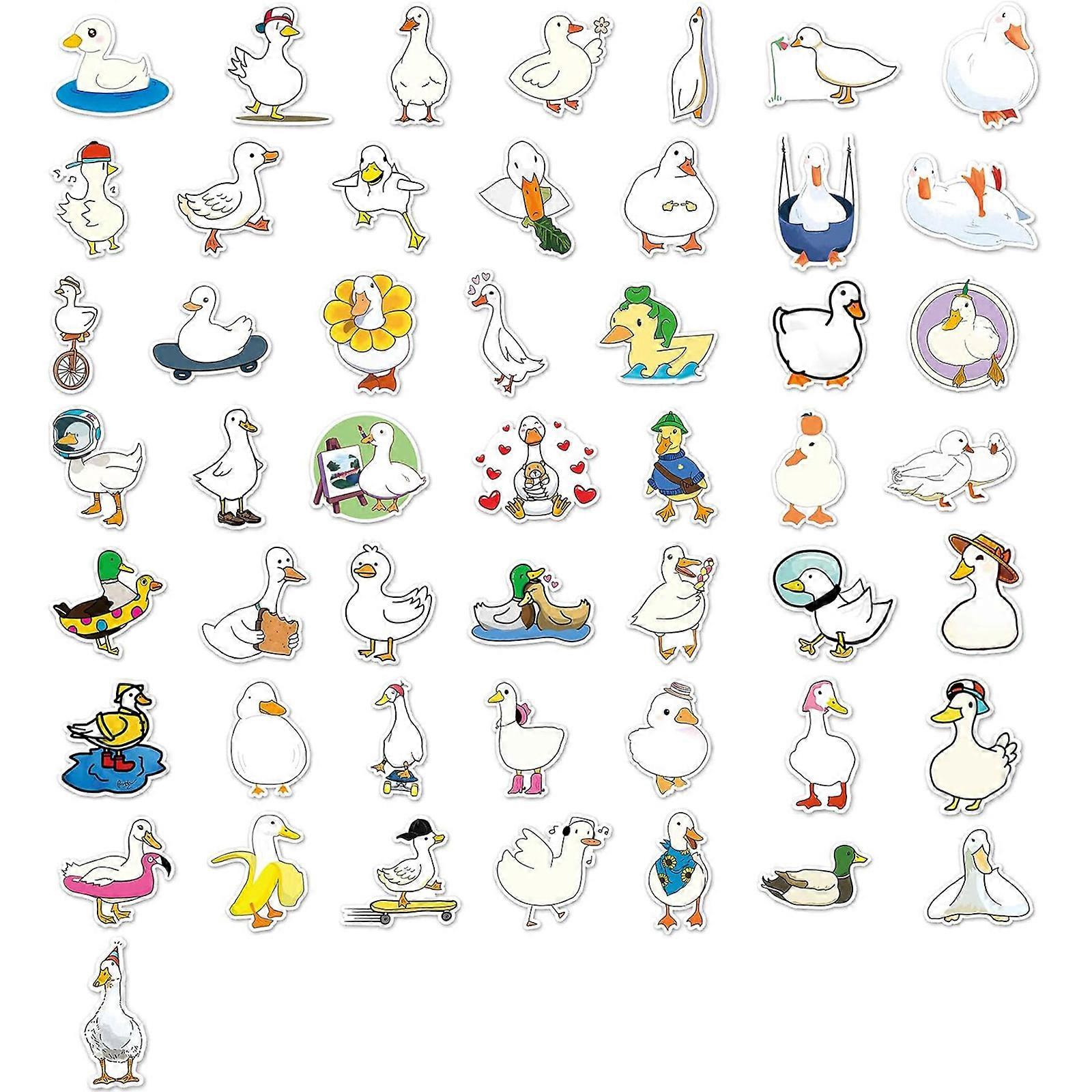 Cute Duck Stickers, Pack of 50 Duck Sticker Set for the Car Suitcase ...