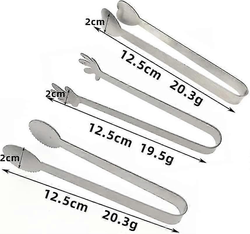 Ice Tongs Set, 9 Pieces Sugar Tongs Stainless Steel Sugar Tongs Set ...