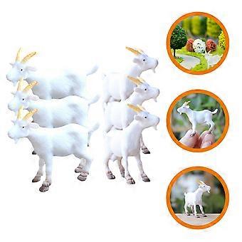 6Pcs Simulated Goat Figurines Small Goat Statues Fake Goat Modeling ...