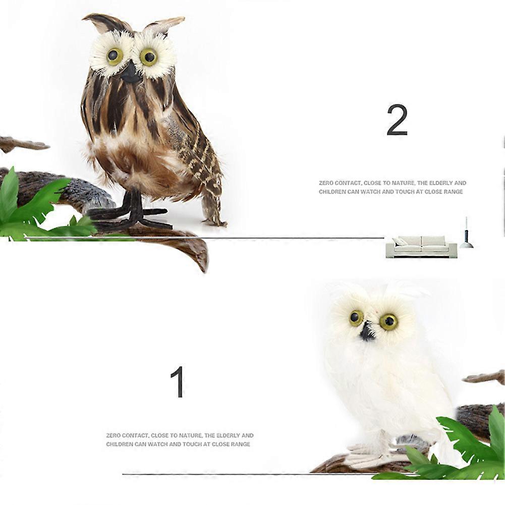 New Artificial Owl Simulation Foam Bird Feather Ornaments DIY Craft for ...