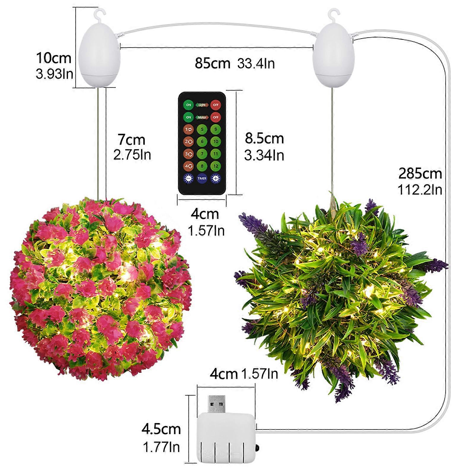 Artificial Topiary with Lights, Potted Plastic Topiary Ball Artificial ...