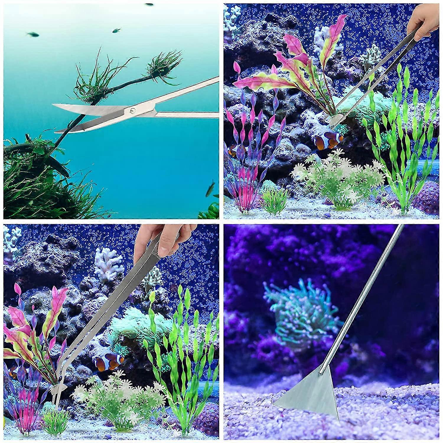 Aquarium Tools Kit, 5 In 1 Anti-rust Aquatic Plant Tool Stainless Steel ...