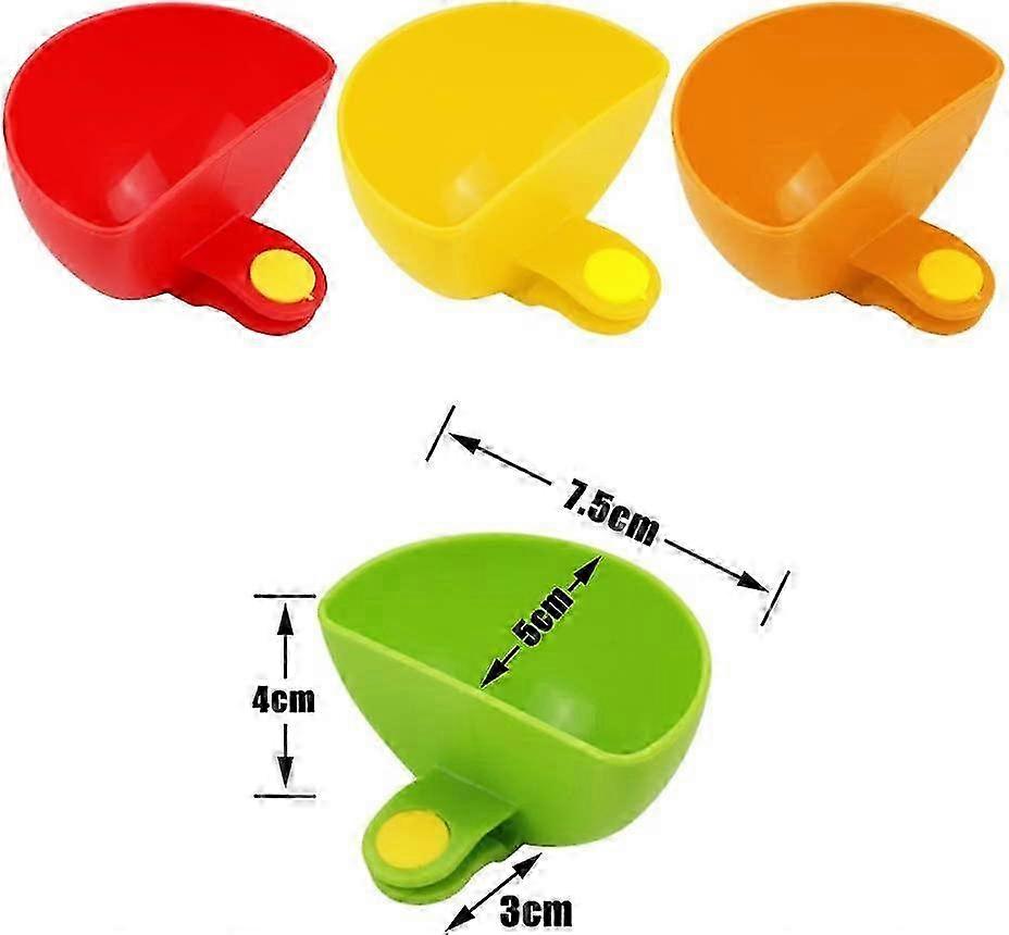 16 Pack Dip Clip Bowl Plate Holder, Assorted Colors Plastic Dish Chip ...