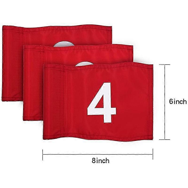 Numbered Golf Flag with Tube Inserted, All 8Inch L x 6Inch, Putting ...