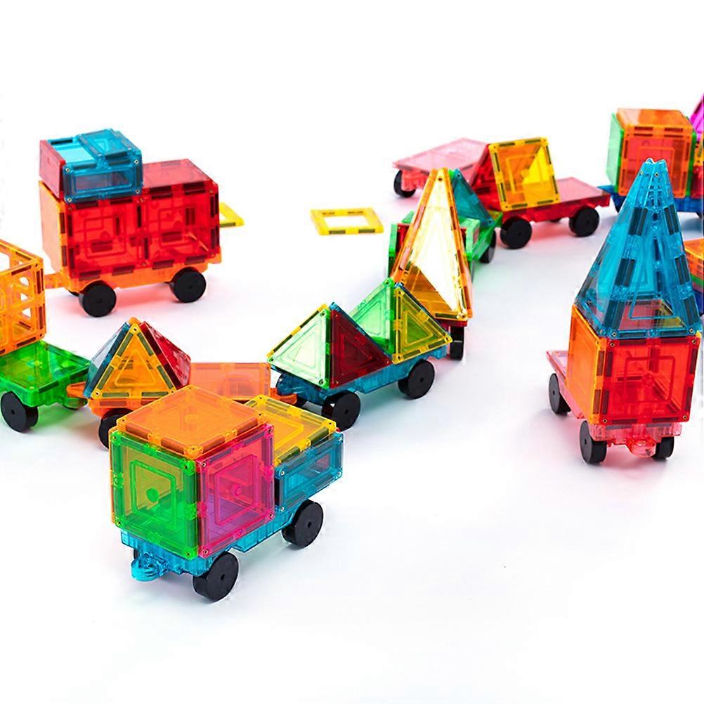 Magnetic Car Truck Wheel Set Magnetic Blocks Magnet Tiles Building ...