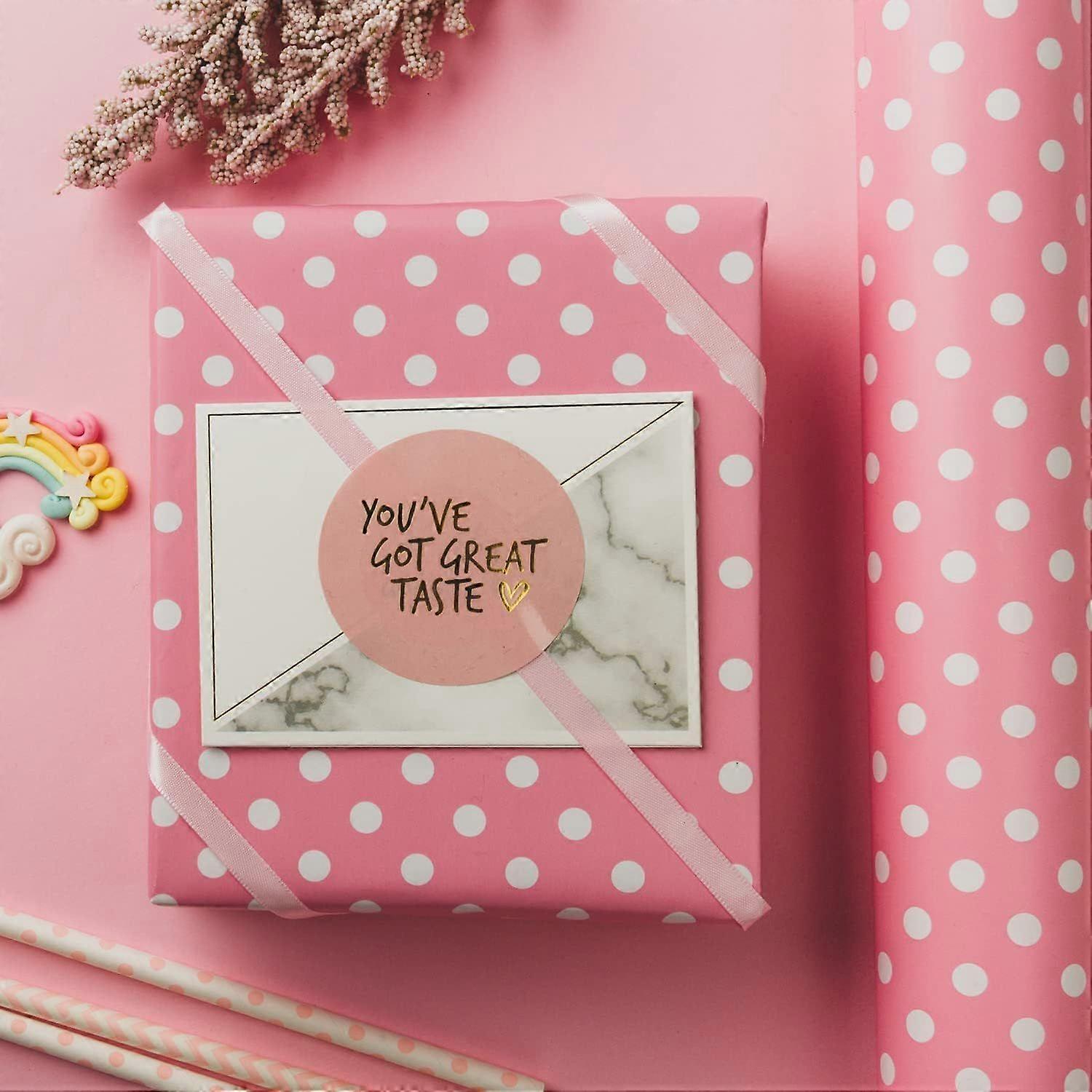 Reversible Wrapping Paper - Mini Roll - 17 Inch X 33 Feet - Pink and ...