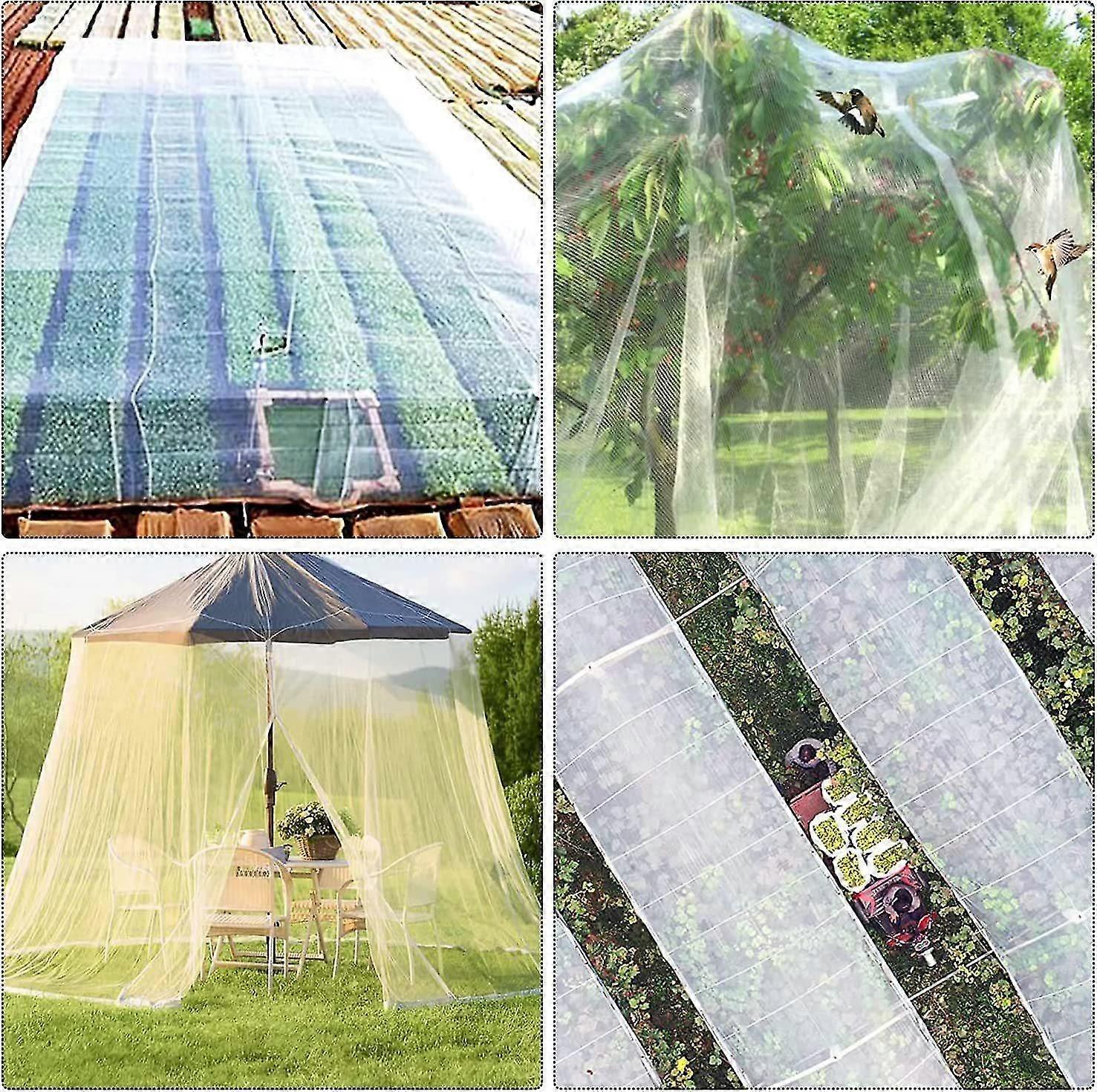 White Anti-Insect Netting Plant Protection Netting Insect Protection ...