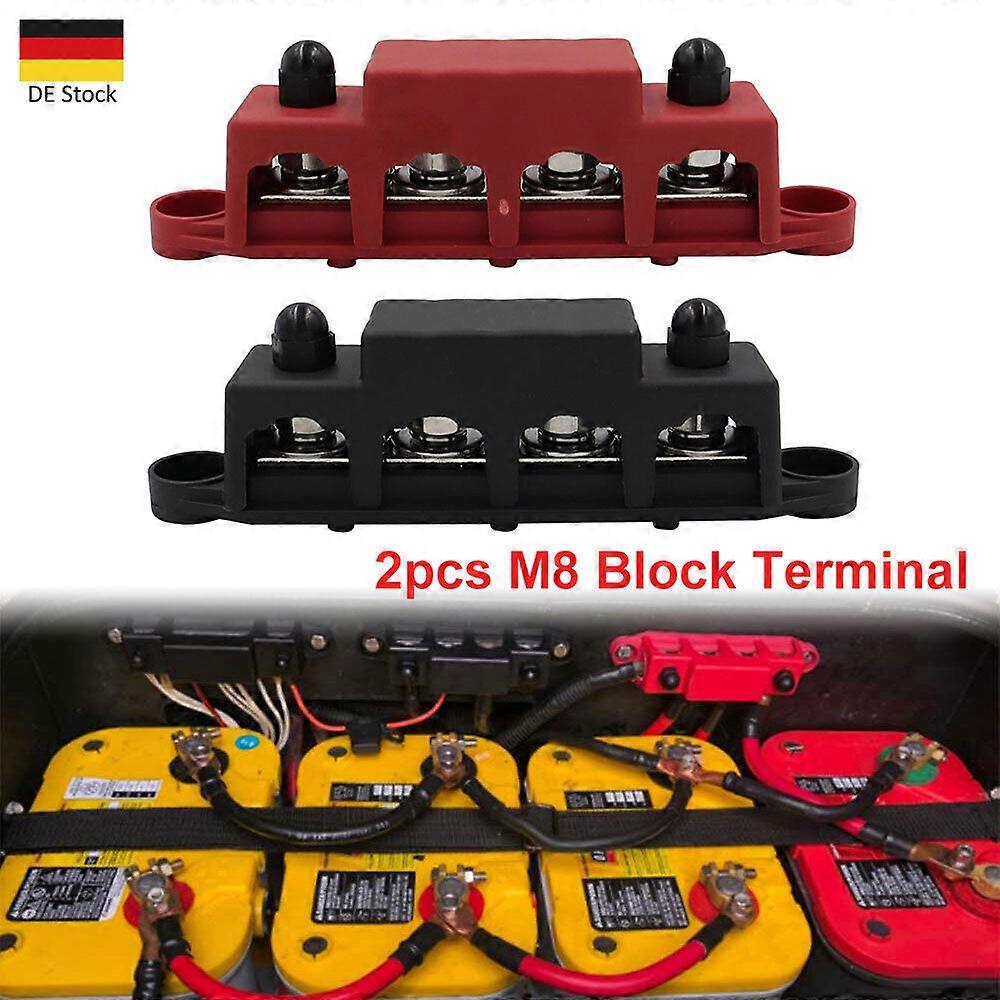 2x busbar positive negative battery power distribution block with 4 x ...