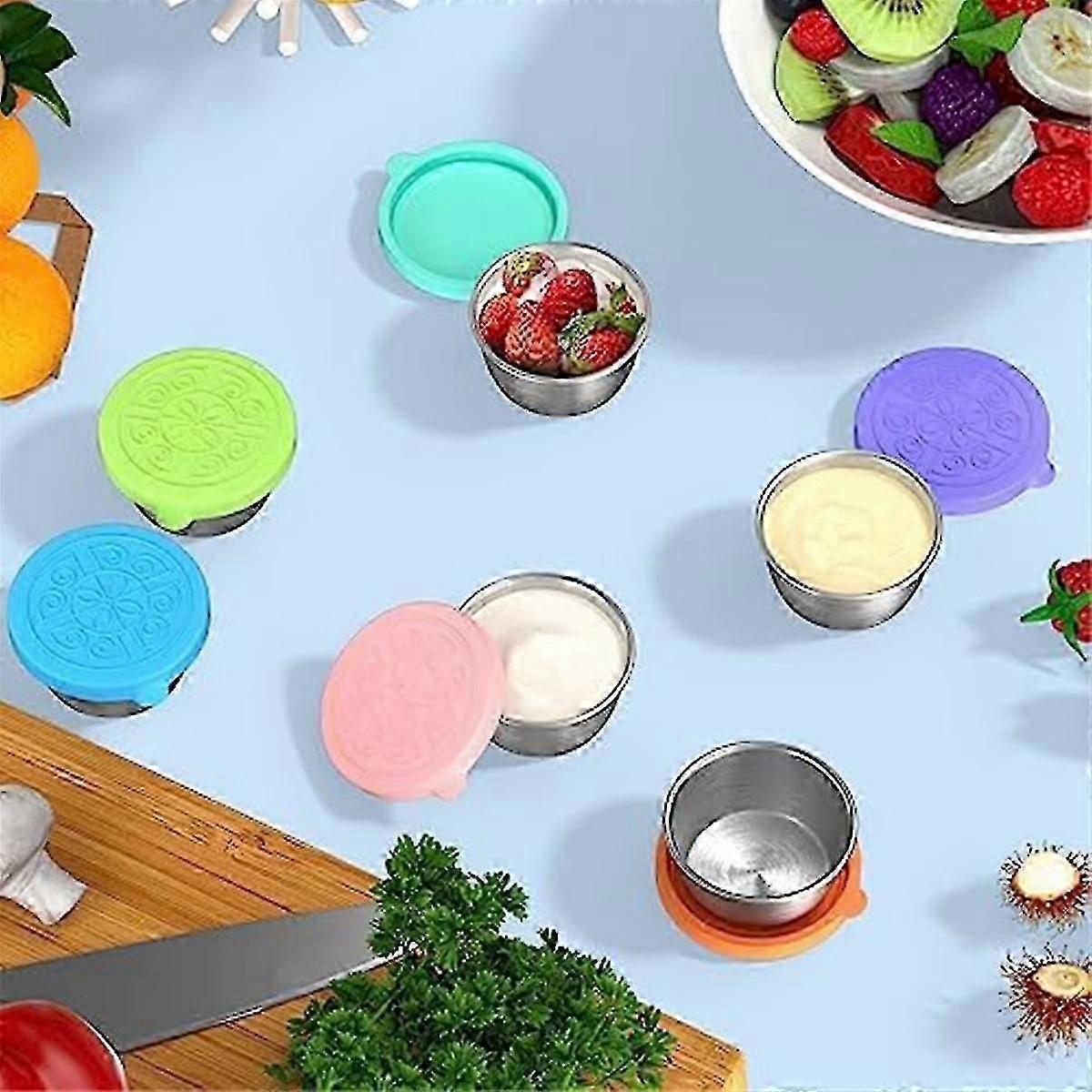 6 Pack Salad Dressing Container to Go, 40Ml Reusable Small Condiment ...