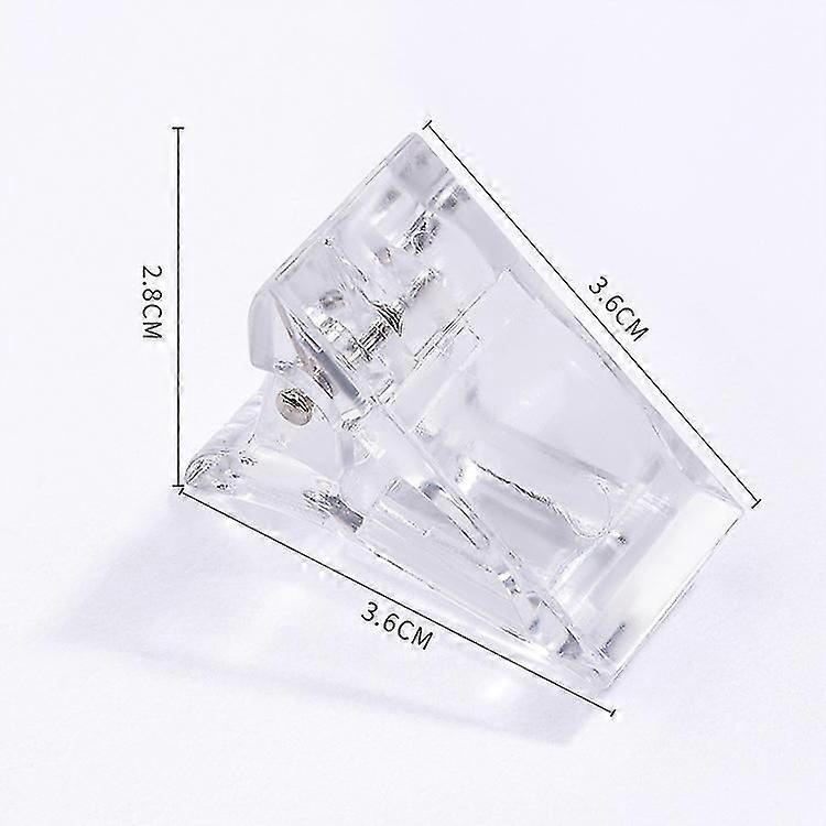 Transparent Nail Tips Clip, Poly Gel Quick Building Nail Clamps Finger ...