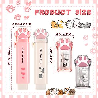 4 Pcs Cute Cat Paw Kawaii School Supplies Cute Cat Paw Pencil Sharpener ...