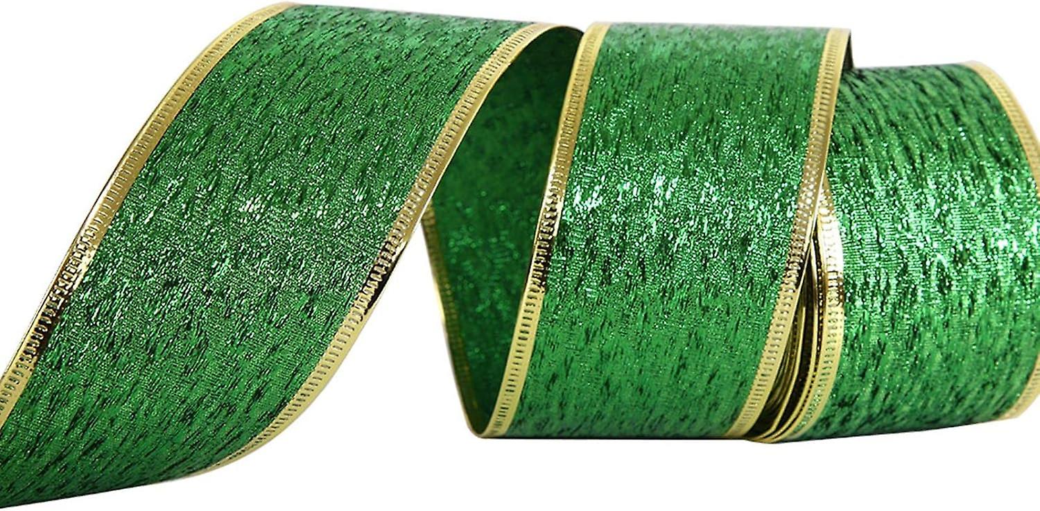 ST. Patrick's Day Ribbons Edge Wired 5cm Wide Green for Party Farmhouse ...