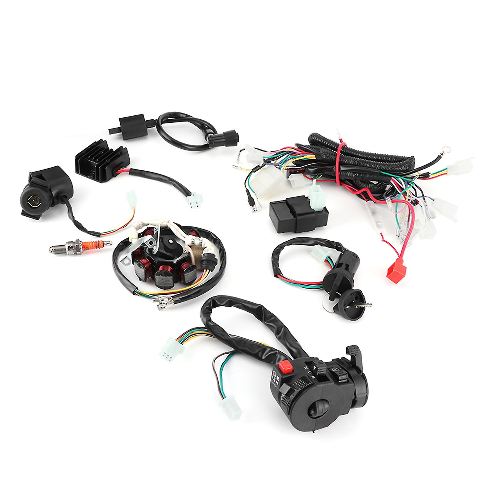 Electric Wiring Harness Wire Loom CDI Stator Kit for 150CC 200CC 250CC ...