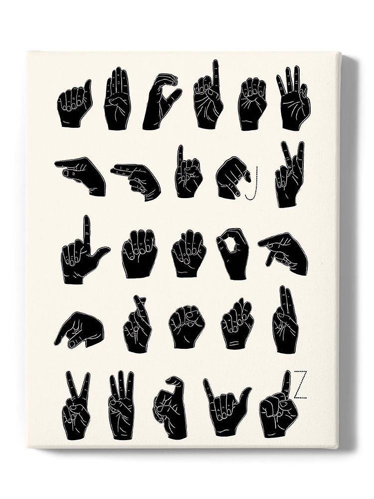 Sign Language I Wrapped Canvas -Emma Scarvey Designs,-ouyac359 | Fruugo UK