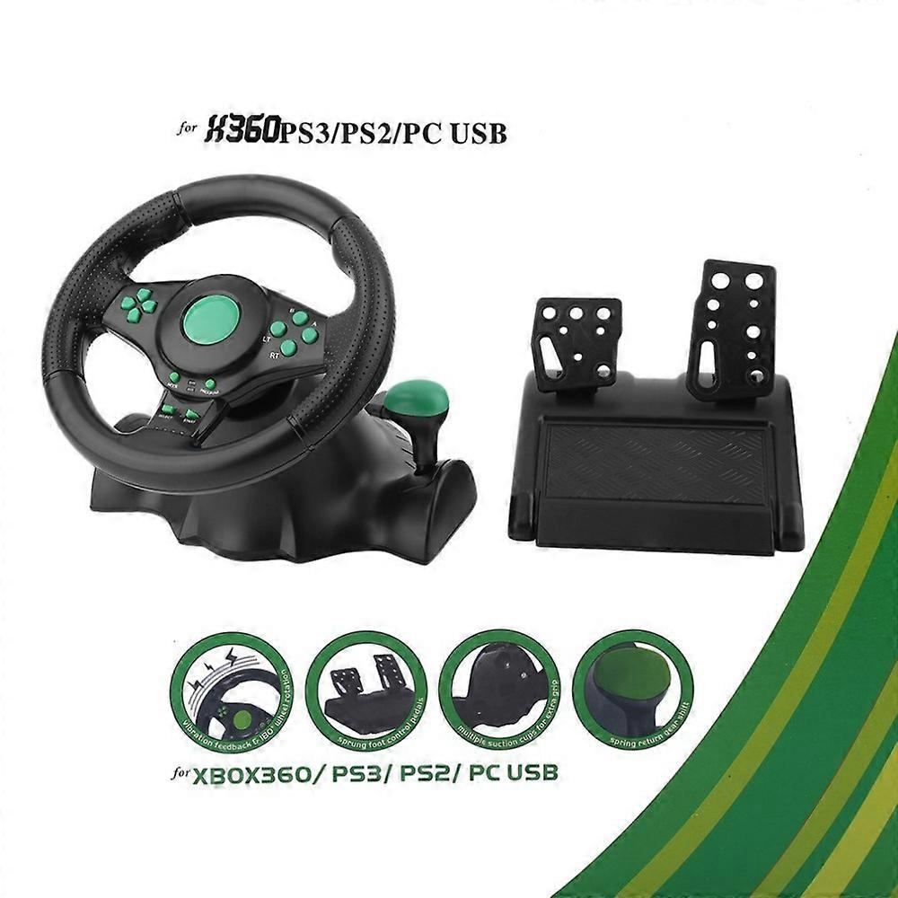 New Racing Game Steering Wheel For Xbox 360/ps2/ps3/pc Computer Usb Car ...