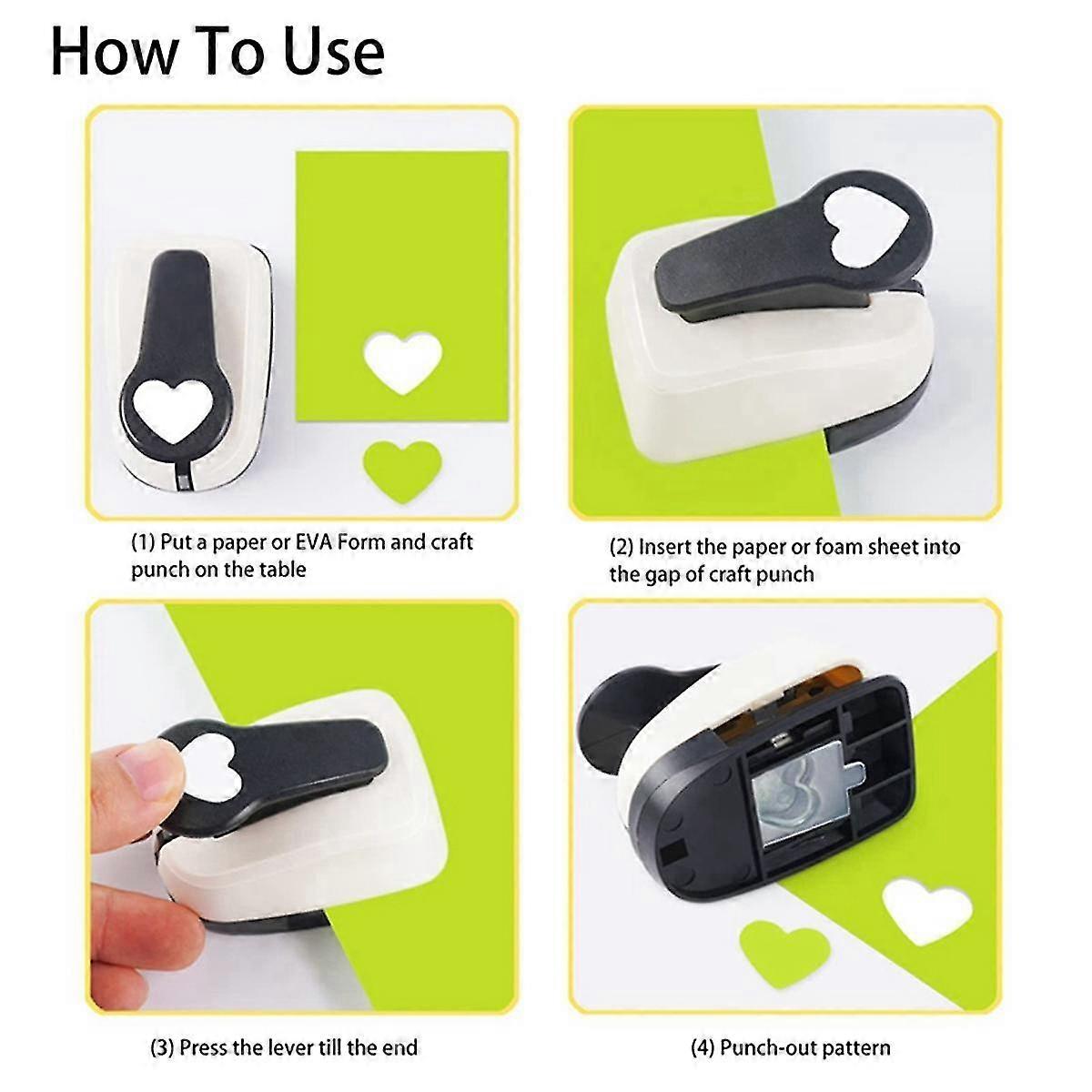 Hole Punch,heart Punch,heart Punches For Crafts, Shaped Hole Punch,9/16 ...