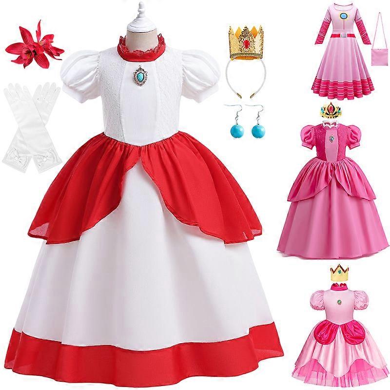Girl Peach Princess Costume Carnival Performance Cosplay Peach Kids ...