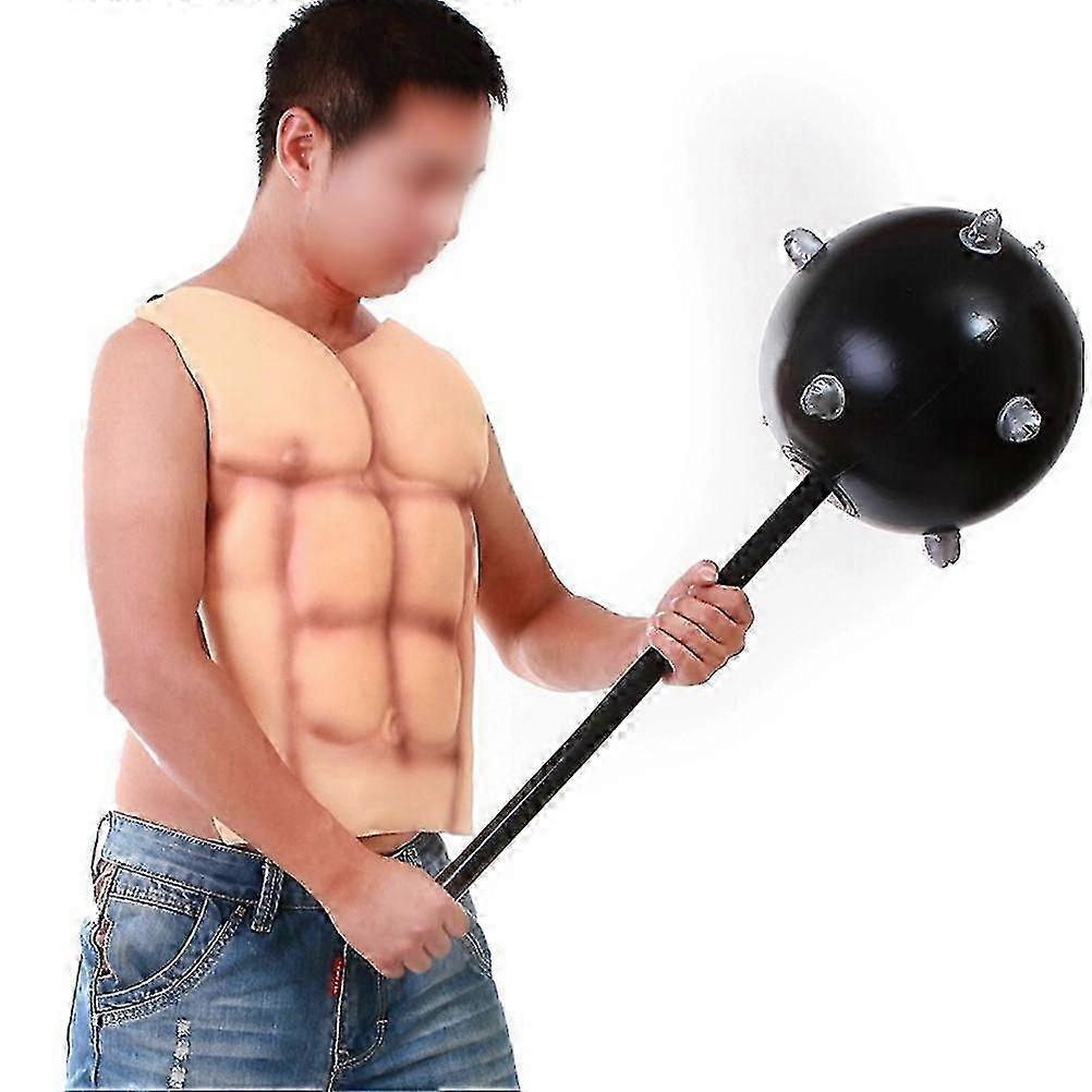 Prom Suit Men Halloween Costume Props Muscle Chest Costume Realistic ...