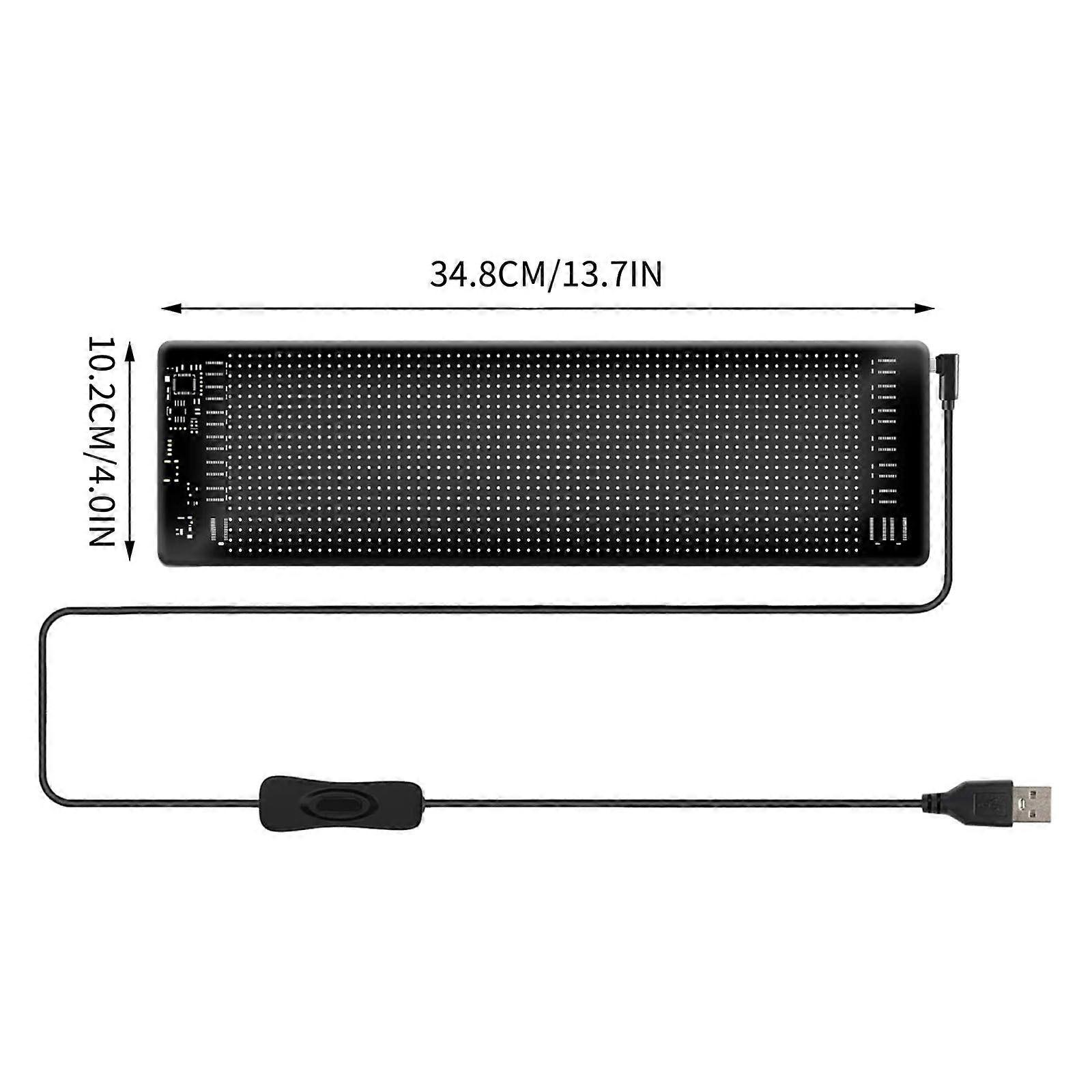 LED Sign For Car Flexible LED Display Programmable LED Matrix Panel USB ...