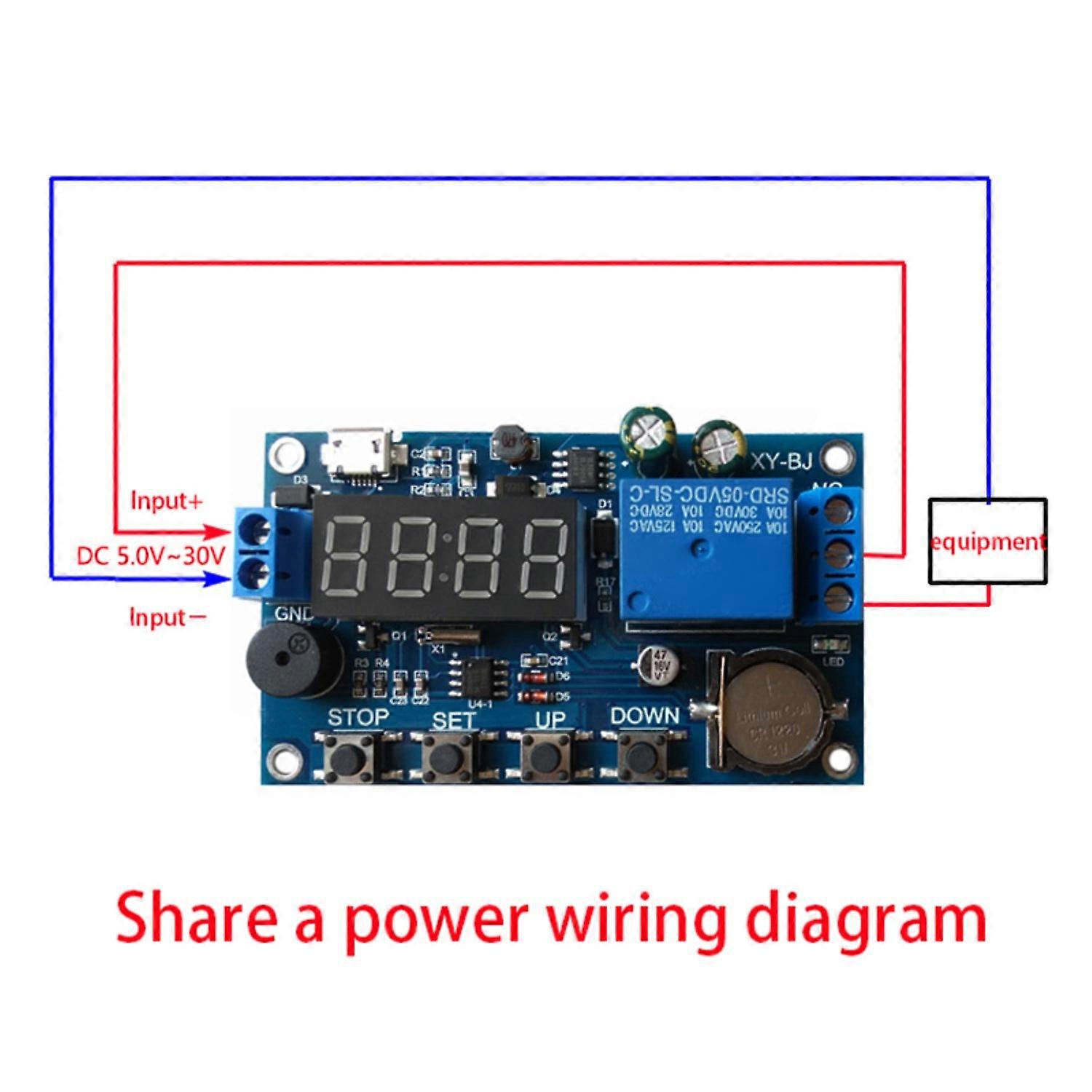 DC 5V Real-Time Moment Delay Timer Relay Module Control Switch Timing ...