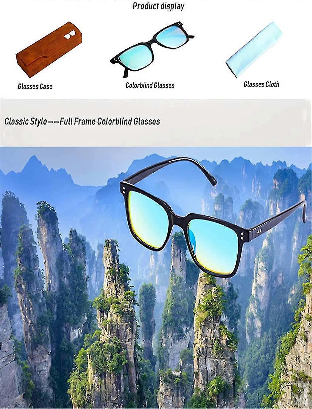 Men's Colorblind Glasses Red Green Blindness Glasses Both Outdoor And ...