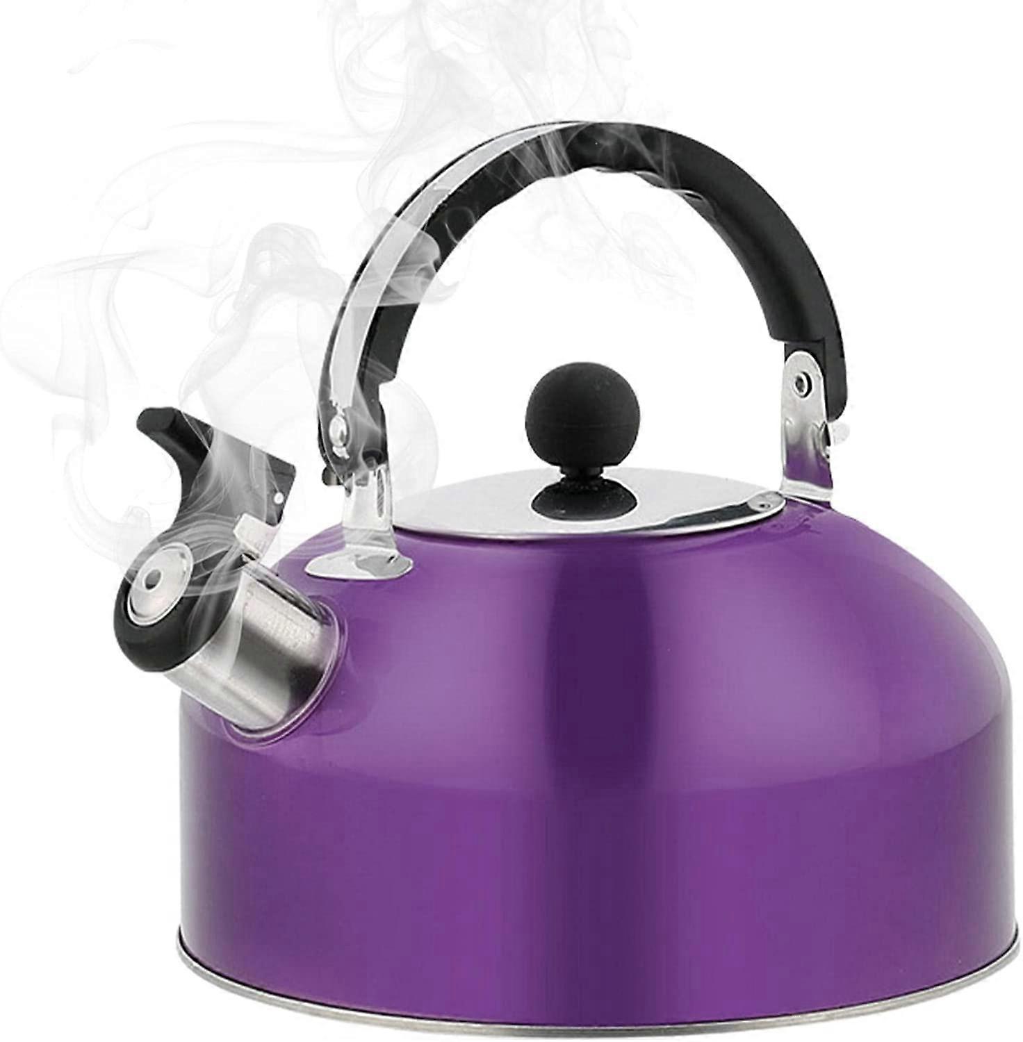 Whistling Kettle Teapot Portable Water Kettles with Heat-Insulated ...
