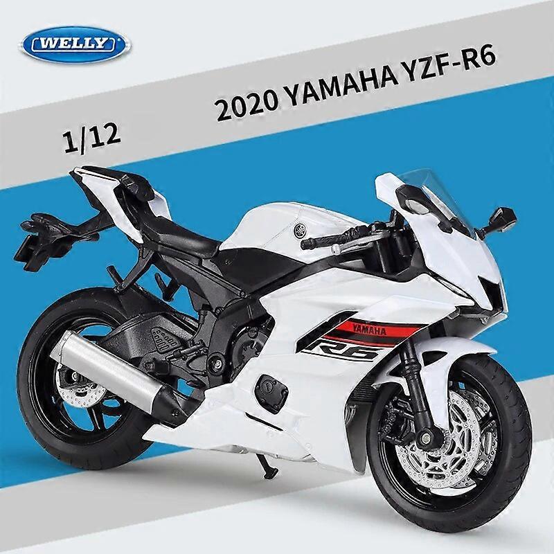 WELLY 1:12 2020 YAMAHA YZF-R6 Diecast Motorcycle Model Heavy Duty ...