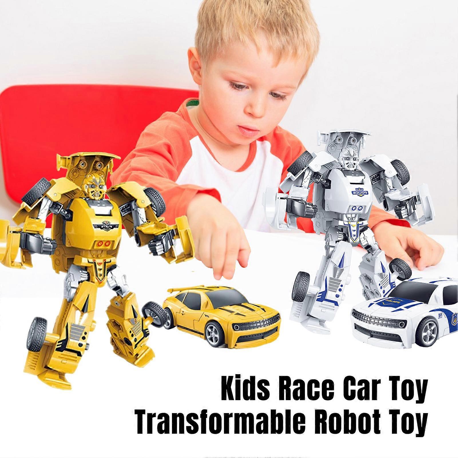 Kids Transform Robot Car Toy Inertial Drive Transforming Vehicle Model ...