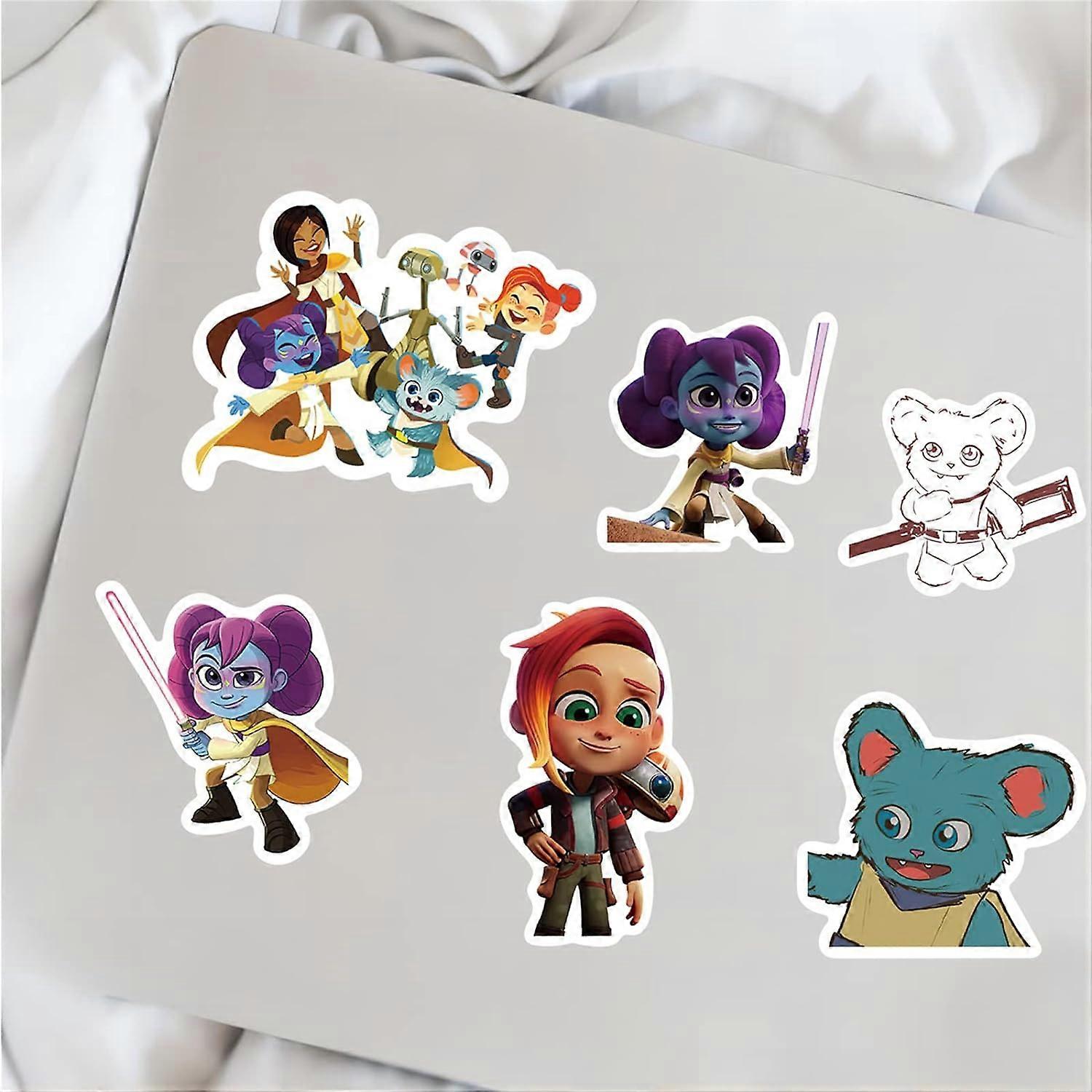 50Pcs Cartoon Star Wars: Young Jedi adventures Stickers for Kids Kawaii ...