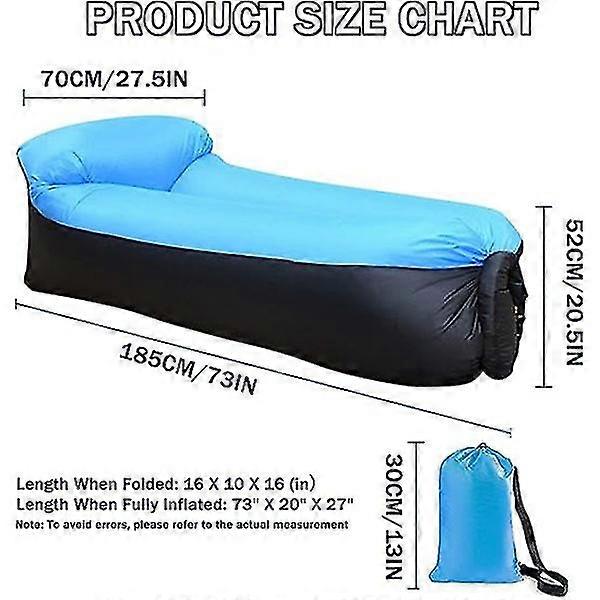 Inflatable Lounger Sofa, Outdoor Portable Inflatable Couch Anti Leakage ...