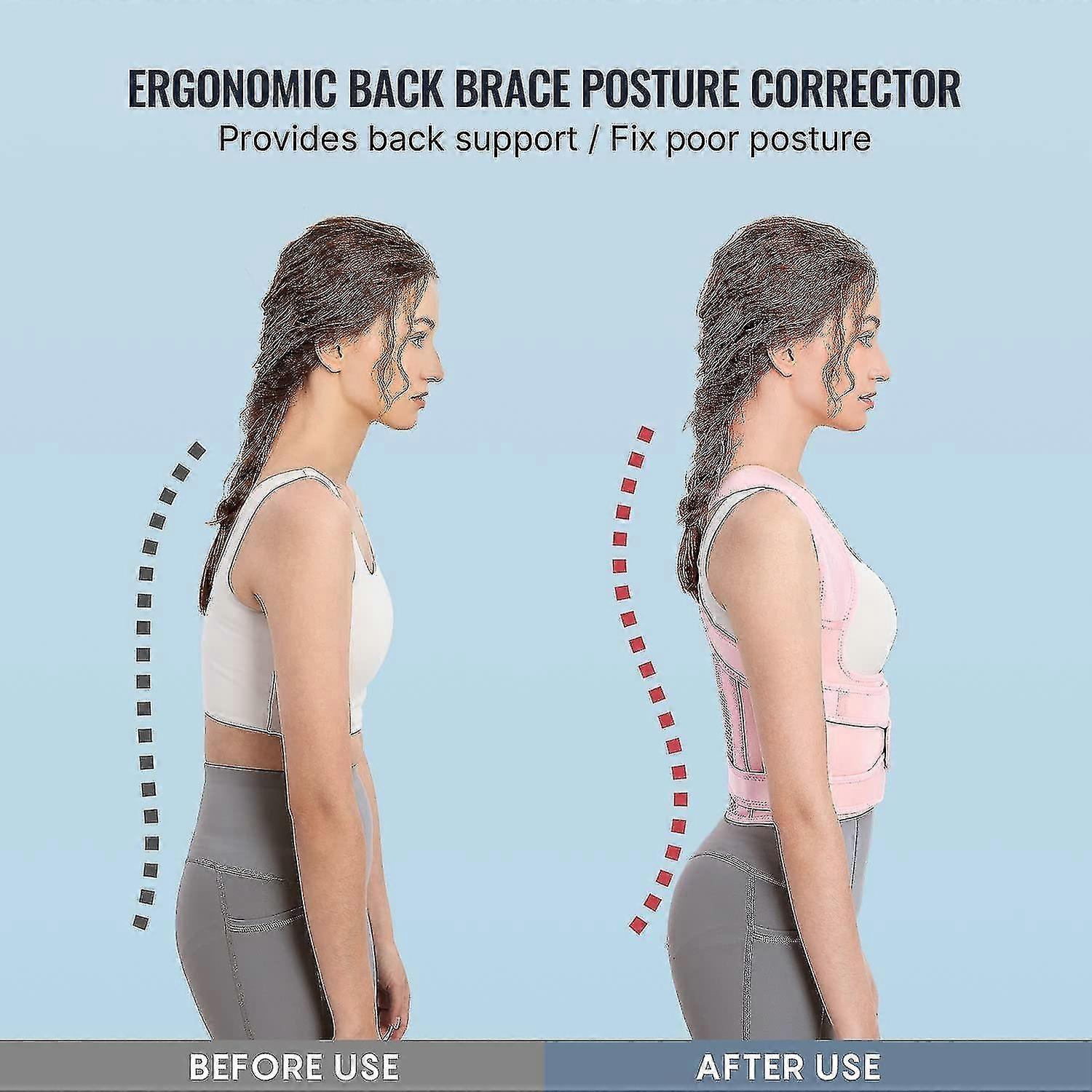 Back Brace And Posture Corrector For Women And Men, Back Straightener ...