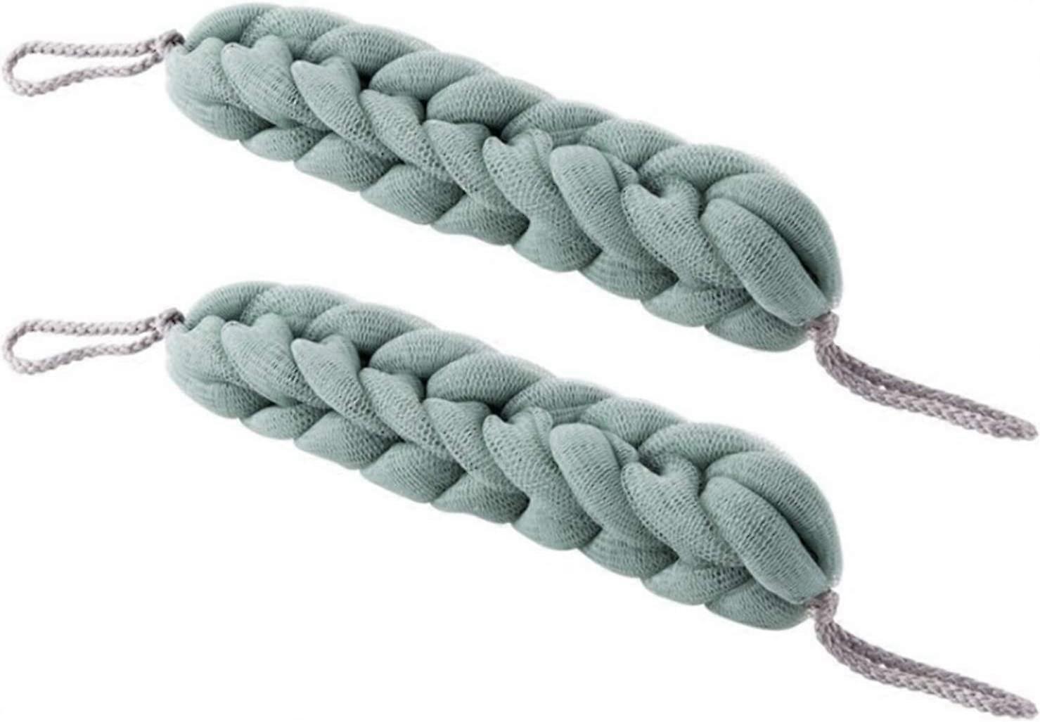 2 Packs Long Stretch Back Sponge with Rope Handles Back Scrubber ...