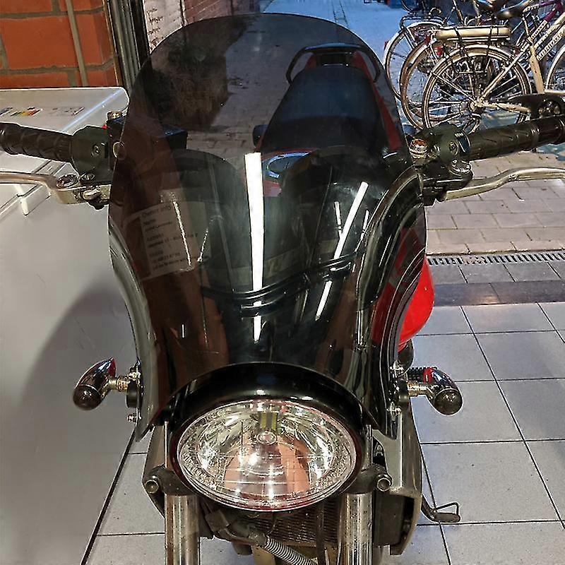 Motorcycle Windshield Round Headlight Street Bikes Windscreen Screen ...
