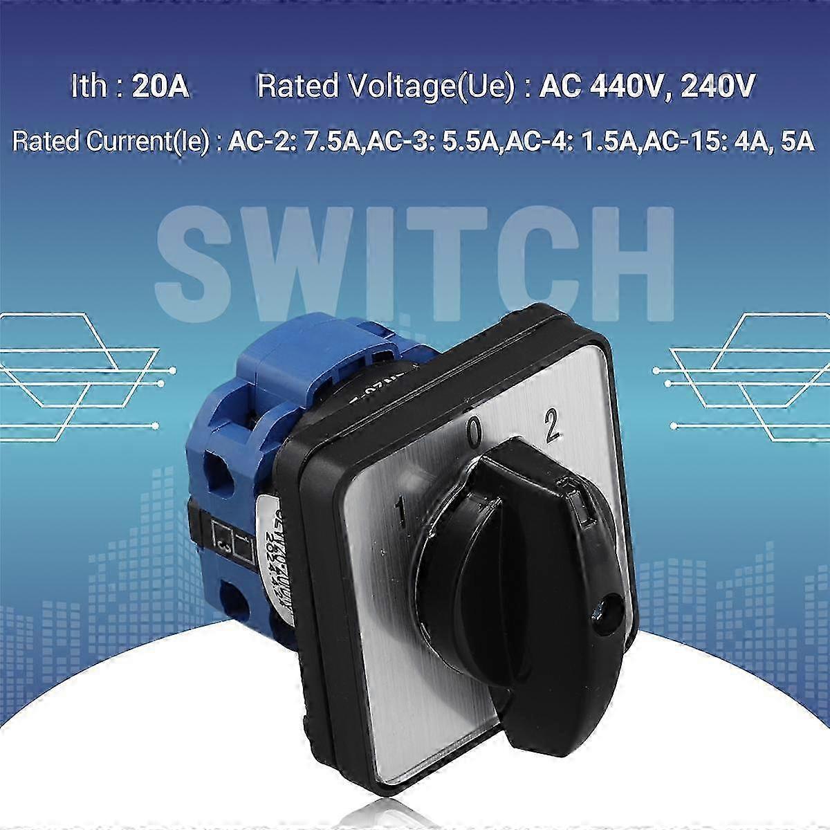 AC 440V 240V SZW26-20/D101.1 Universal Change Over Rotary Cam Switch ...
