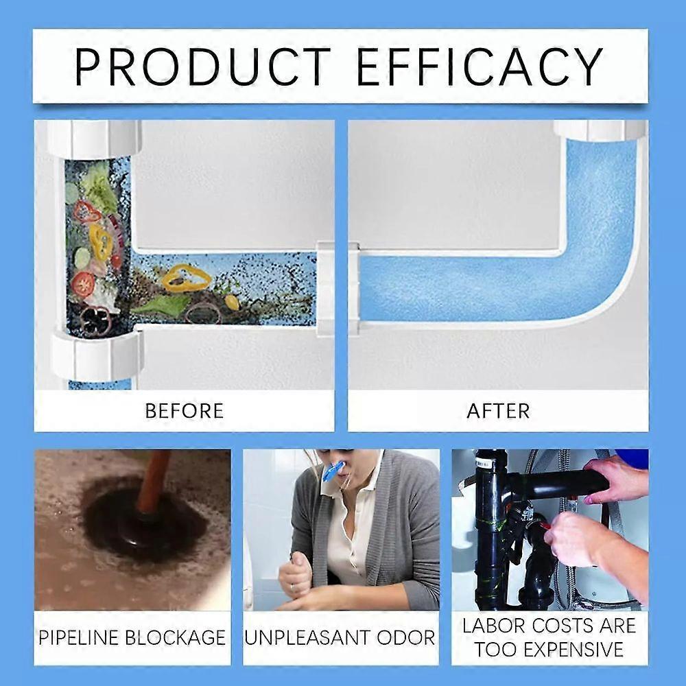 Drain Unblocker, Powerful Pipe Dredge Agent, Sink Unblocker 260g ...