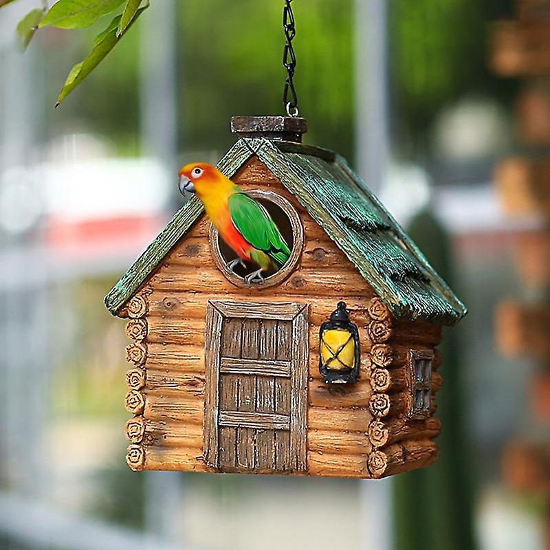 Bird House Pastoral Style Resin Crafts Big Entrance Great Detail Heat ...