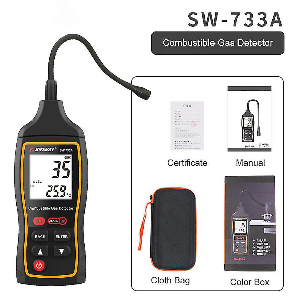 Gaqqee combustible gas detector sw-733a propane co hexane methane leak ...