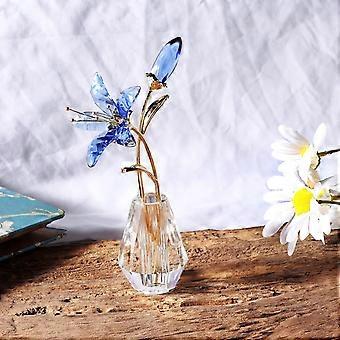 Crystal Floral Figurine Lily Flower Collectible Gifts for Women, Glass ...
