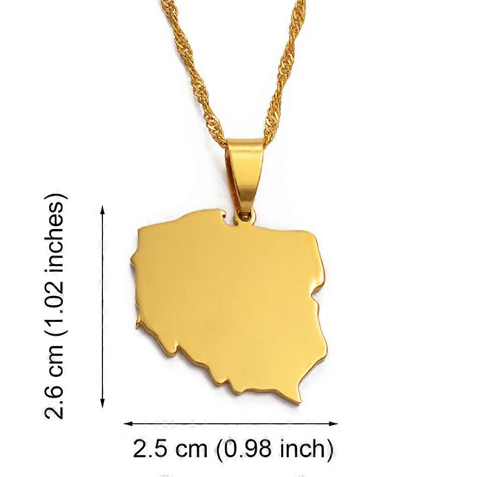 Polska Map Pendant Necklaces For Women Jewelry Maps Of Poland Chain ...