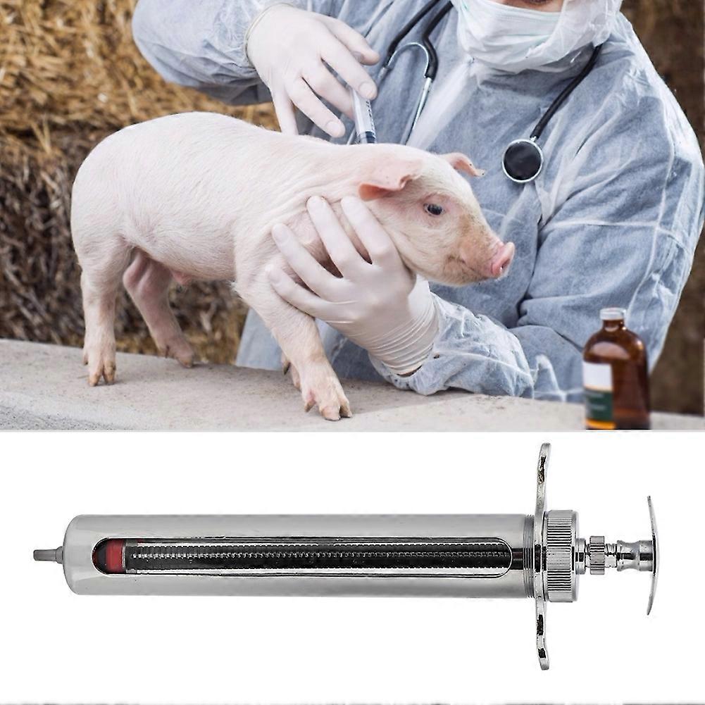 Pigs Cattle Sheep Reusable Hypodermic Injector Animal Syringe Farm ...