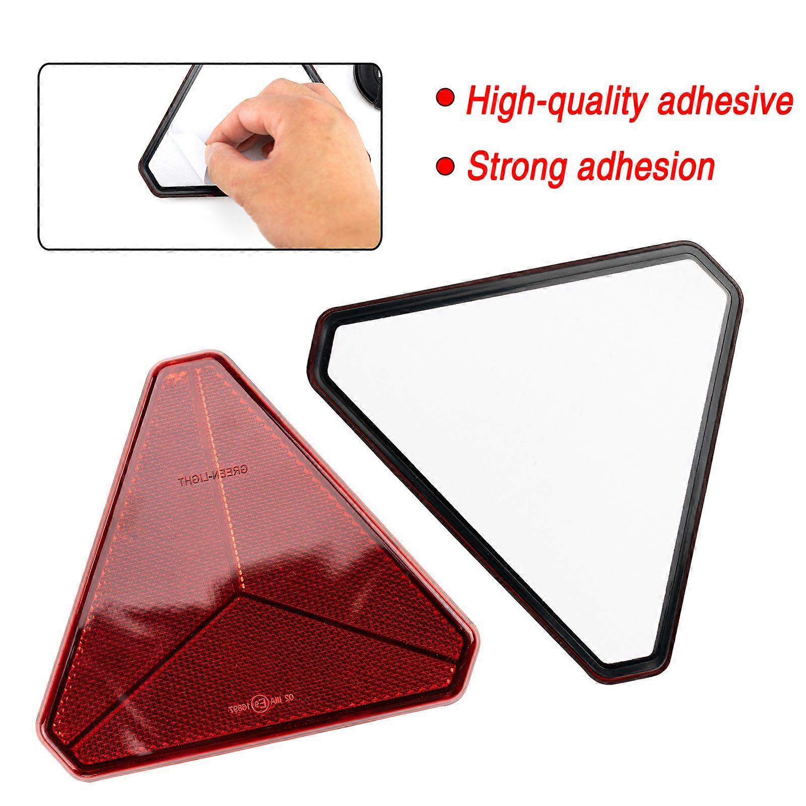 Triangle Red Alerts Safety Sign Reflective Stickers Strip 2x Rear ...